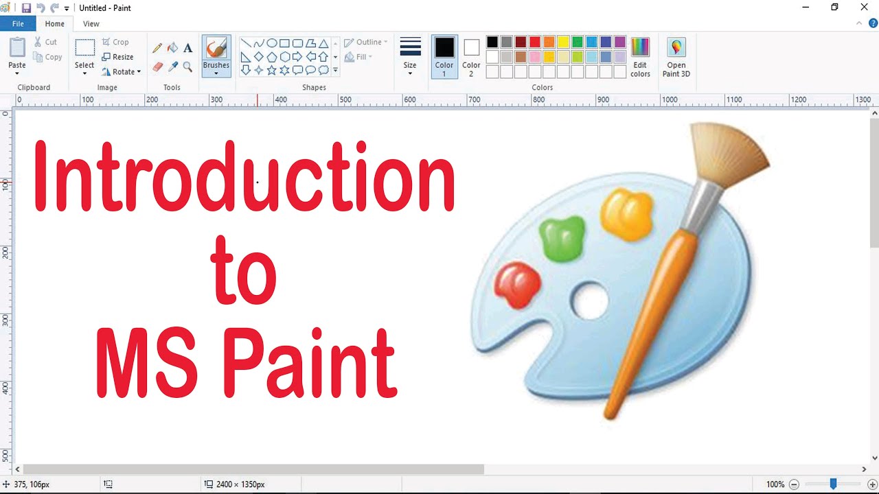 Introduction to MS Paint in Hindi | MS Paint - YouTube