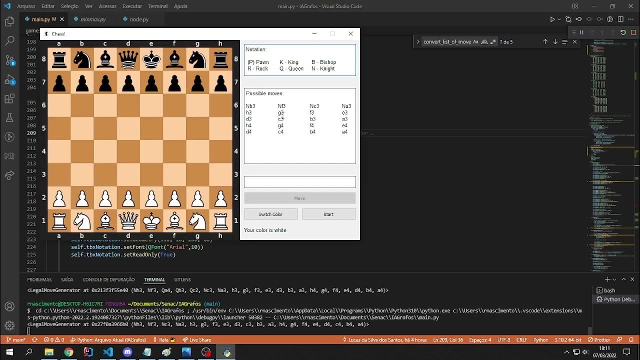 ai chess with minimax - YouTube