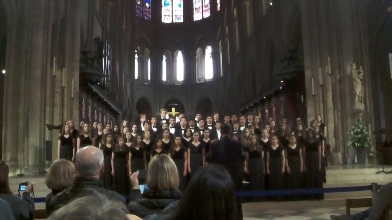 2016 France - Combined Choir at Notre Dame Cathedral - YouTube