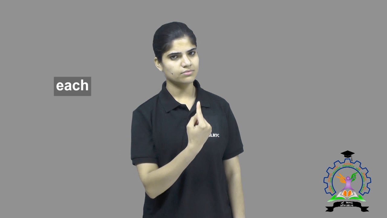 each (sign 1) - YouTube
