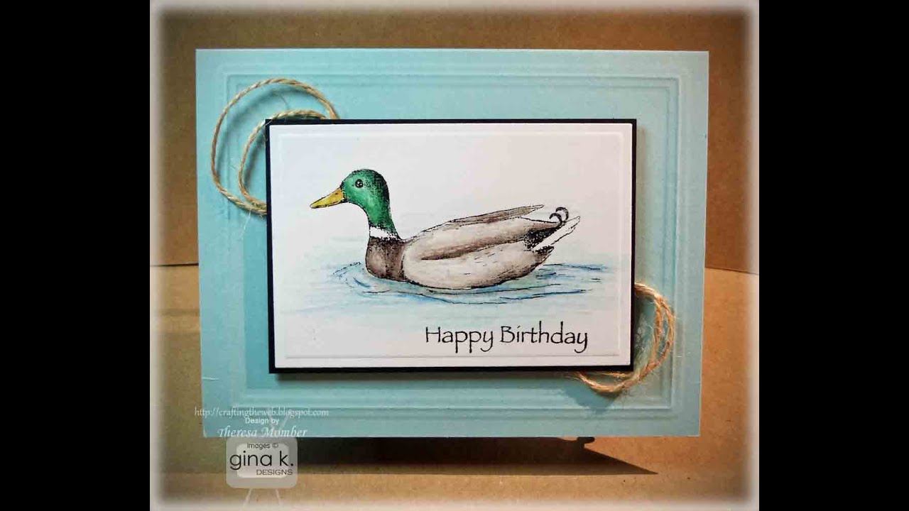 Color Pencil Duck Card with Spectrum Noir Pencils - YouTube