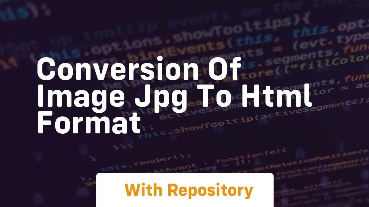 Conversion of image jpg to html format - YouTube