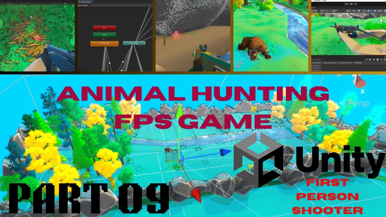 Movement in Directions Animal Hunting Unity Game Dev - Part 09 First ...