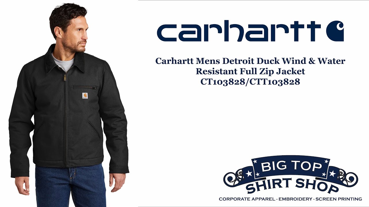 Carhartt Mens Detroit Duck Wind & Water Resistant Full Zip Jacket ...