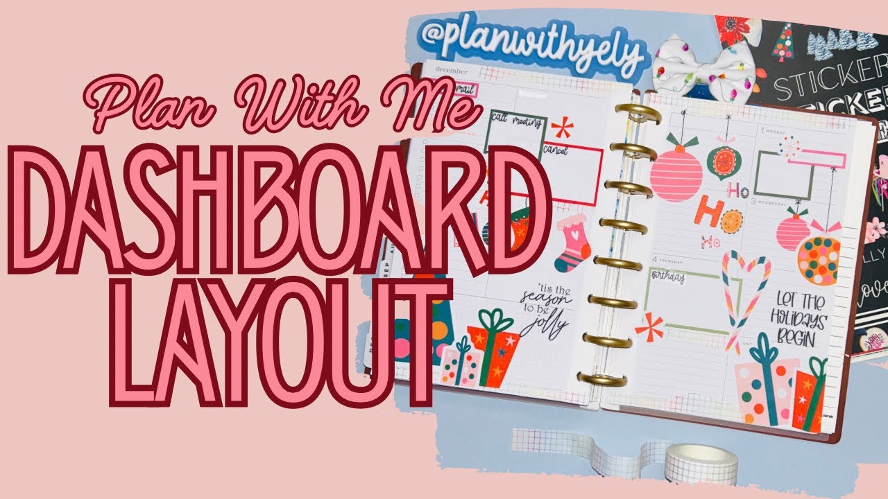 Plan With Me/ Favorite Layout/ Happy Planner Dashboard Planner - YouTube
