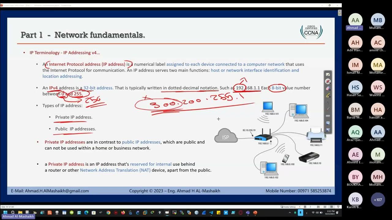 CCNA-PART 1 Lecture 4 23 Sep 2023 CCNA Part1 ( by Ahmad Mashaikh) - YouTube
