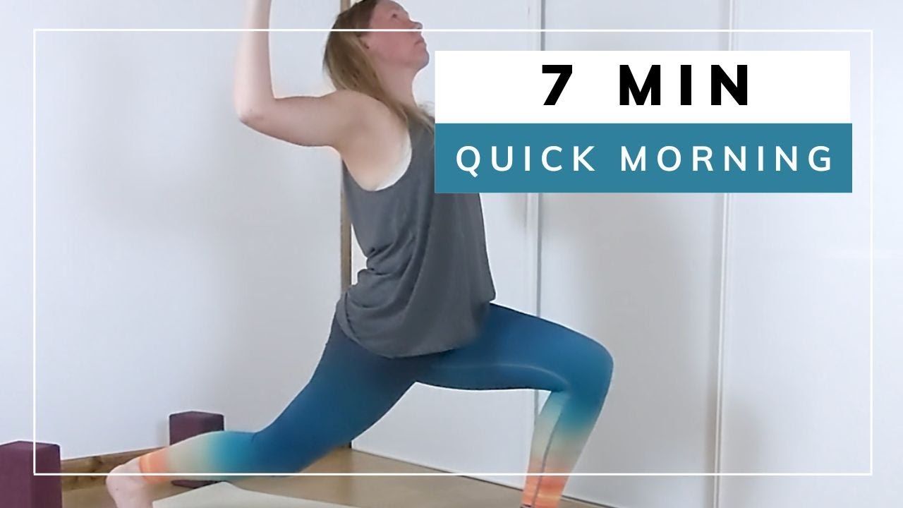 quick morning yoga stretch with minimal cueing - YouTube