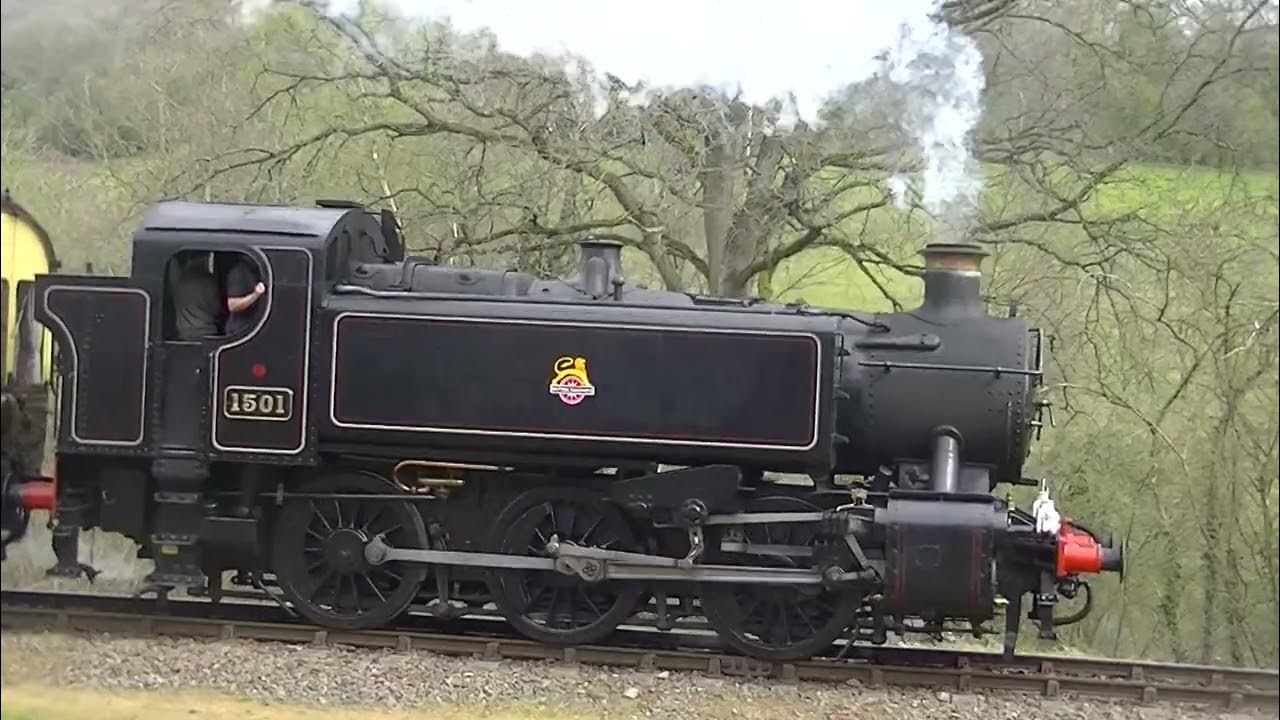GWR 15XX Pannier no.1501 departing highley (SVR) - YouTube