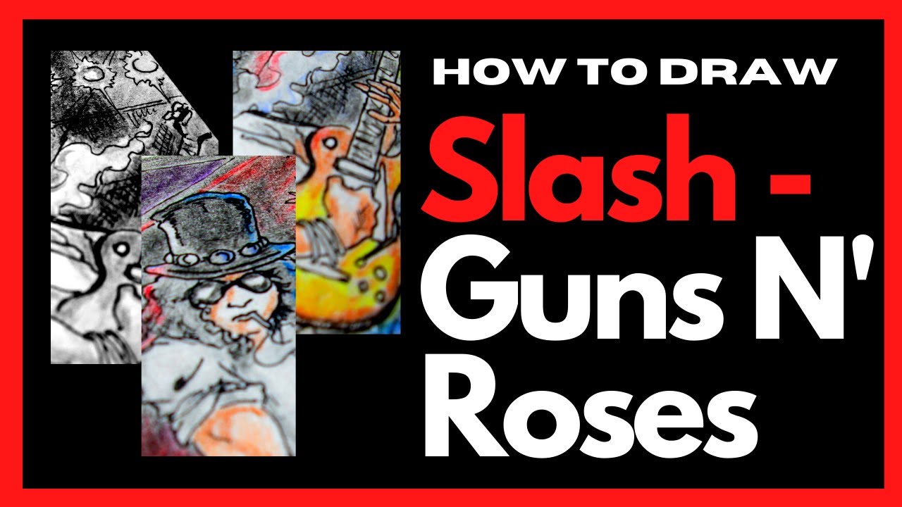 How to Draw Slash from Guns N Roses - YouTube