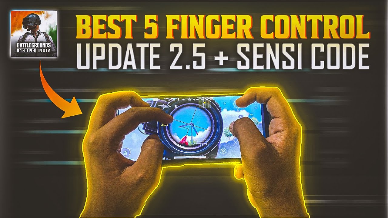 Best 5 Finger Claw BGMI With Gyroscope 🔥| BGMI 5 Finger Control Code ...