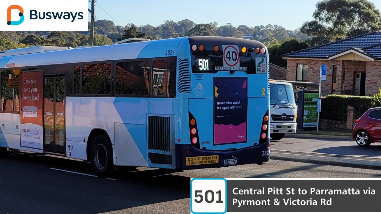 Busways Ryde 2827 ST Volvo B7RLE Custom CB80 bus ride. - YouTube