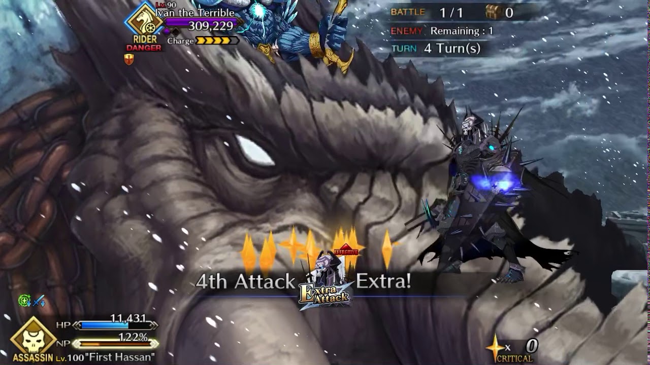 Fate/Grand Order Boss Fight Ivan The Terrible - King Hassan Solo - YouTube