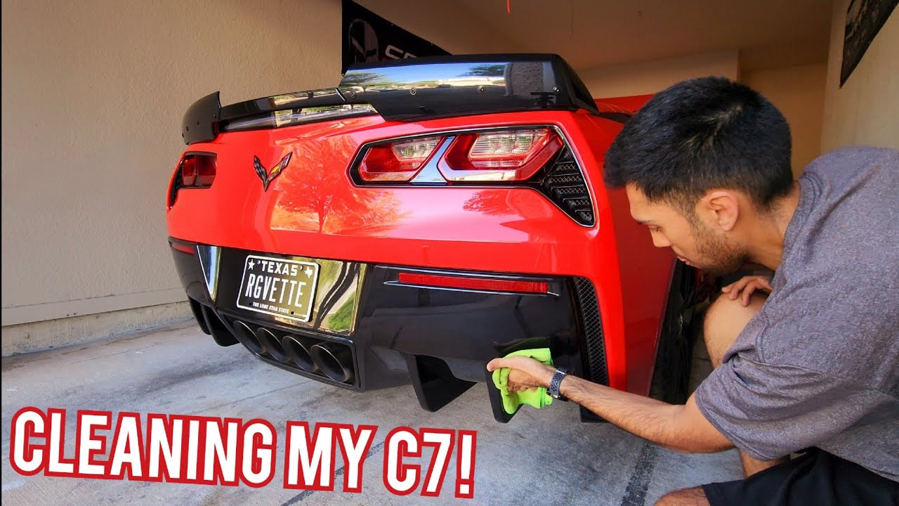 HOW I CLEAN MY CORVETTE C7 Z51! CAR SHOW READY! - YouTube