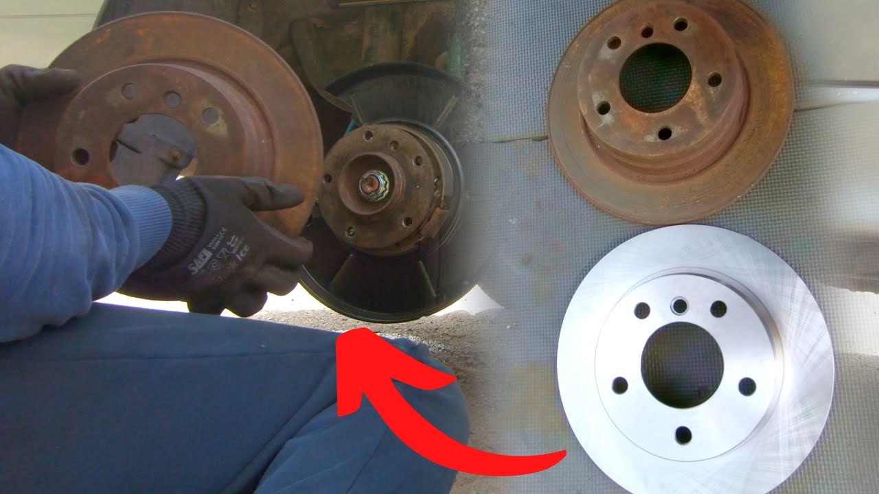 BMW E36 Rear Brake Rotor Replacement - YouTube