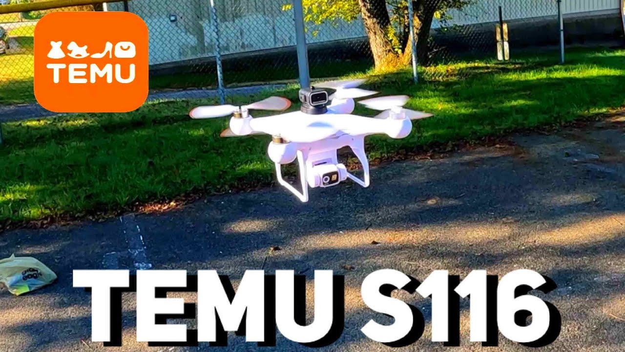 TEMU S116 Brushless Motor Camera Drone Battery Test and Review - YouTube
