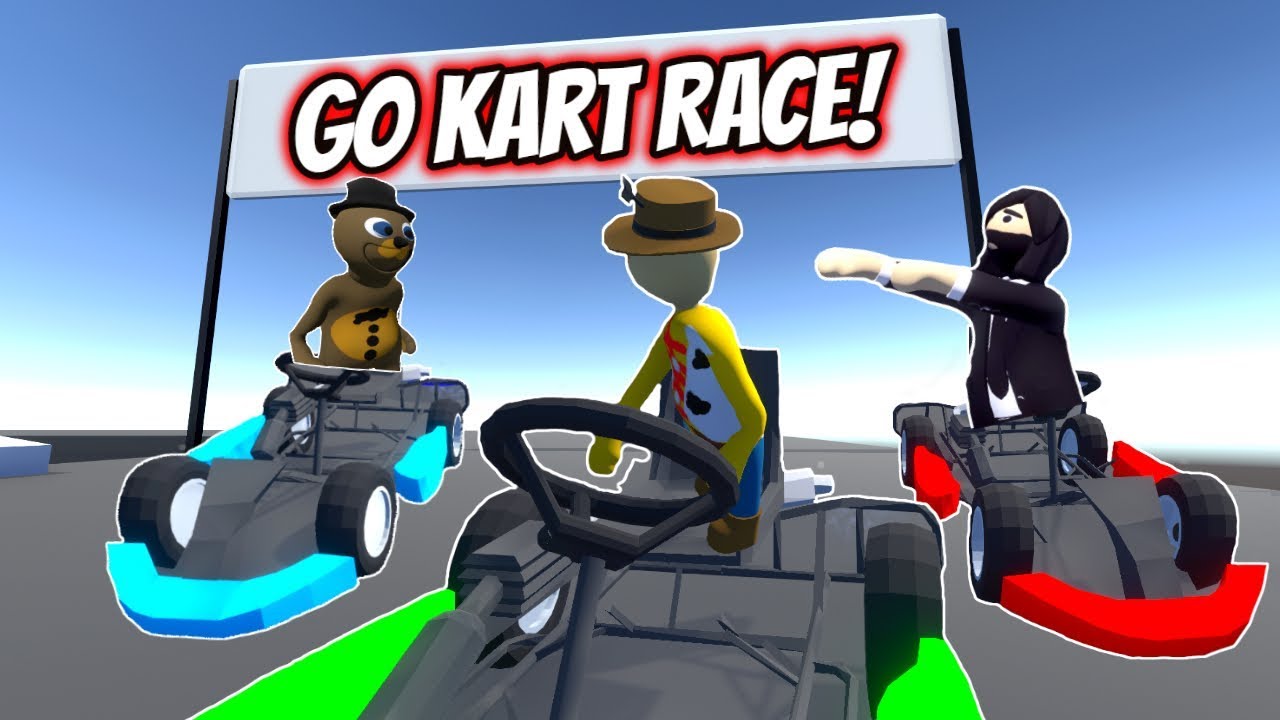HUMAN FALL FLAT GO KART RACE! | Multiplayer Human Fall Flat Gameplay ...