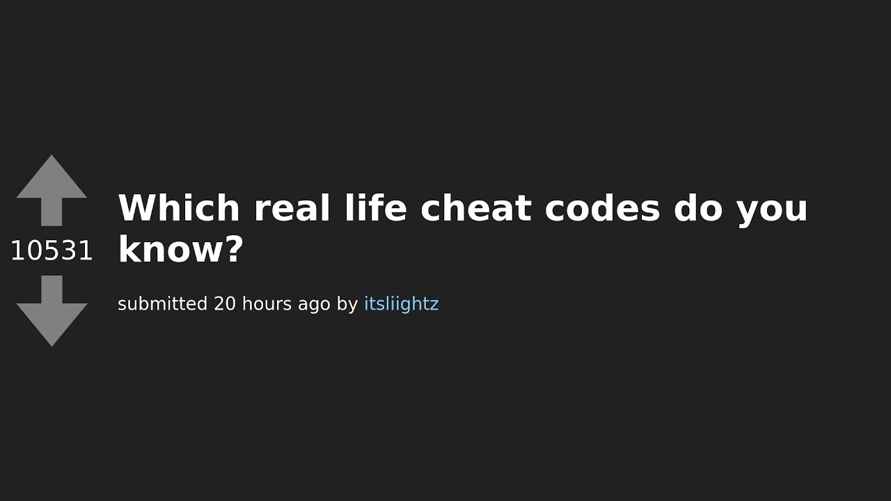 Unlocking Real Life Cheat Codes: Secrets Revealed from Reddit’s AskReddit Thread! - YouTube