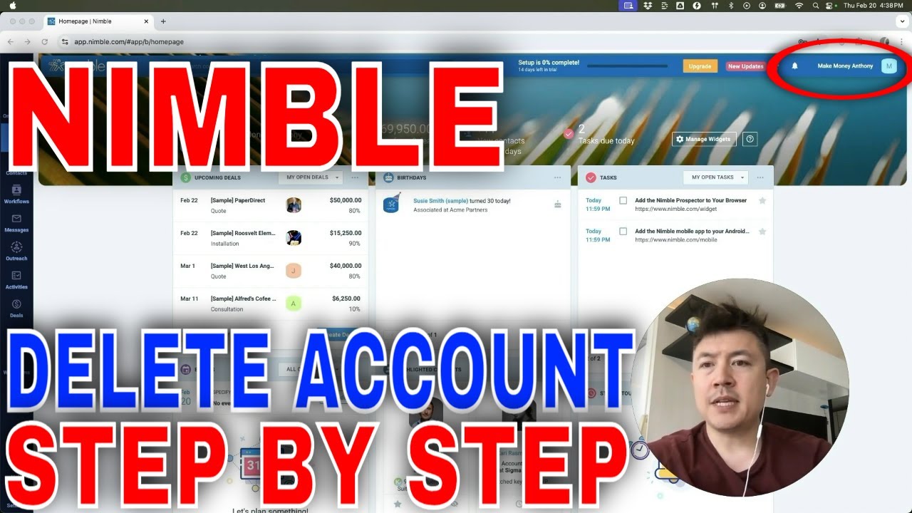 How To Permanently Delete Nimble CRM Account 🔴 - YouTube