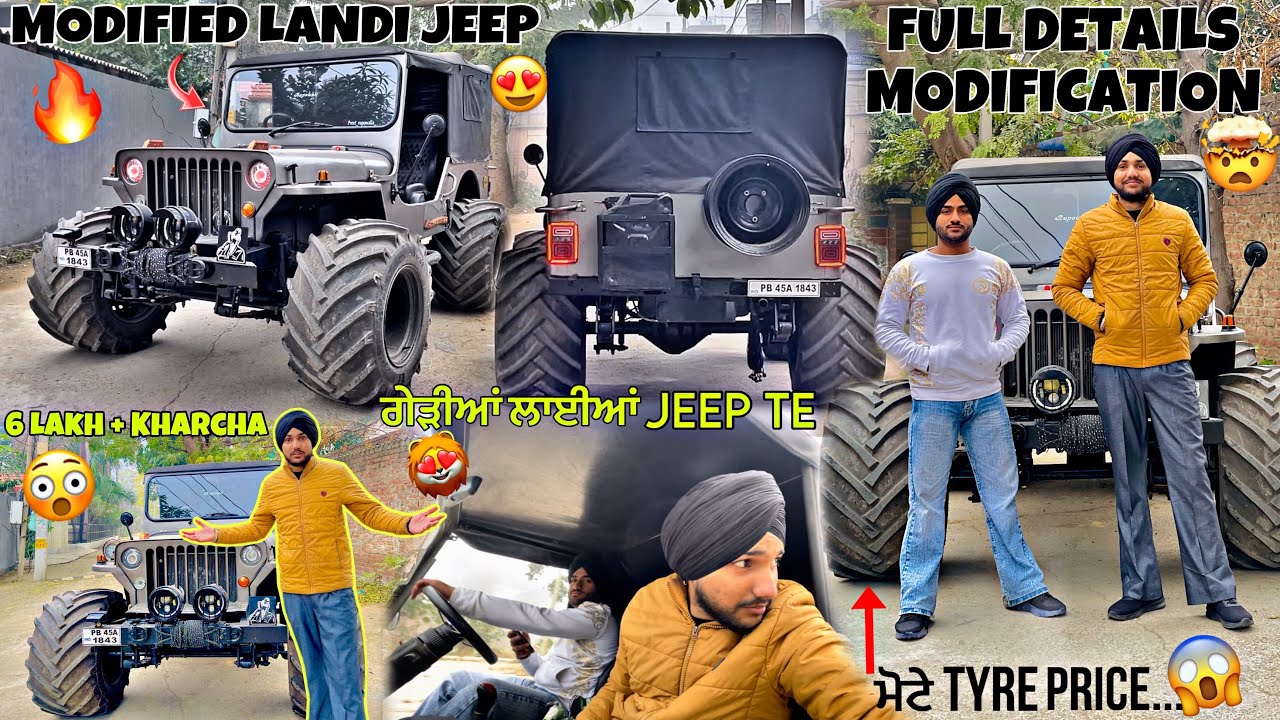 MODIFIED Landi JEEP ️🔥| Full Modification Details😍 |ਗੇੜੀਆਂ ਲਾਈਆਂ Jeep ...