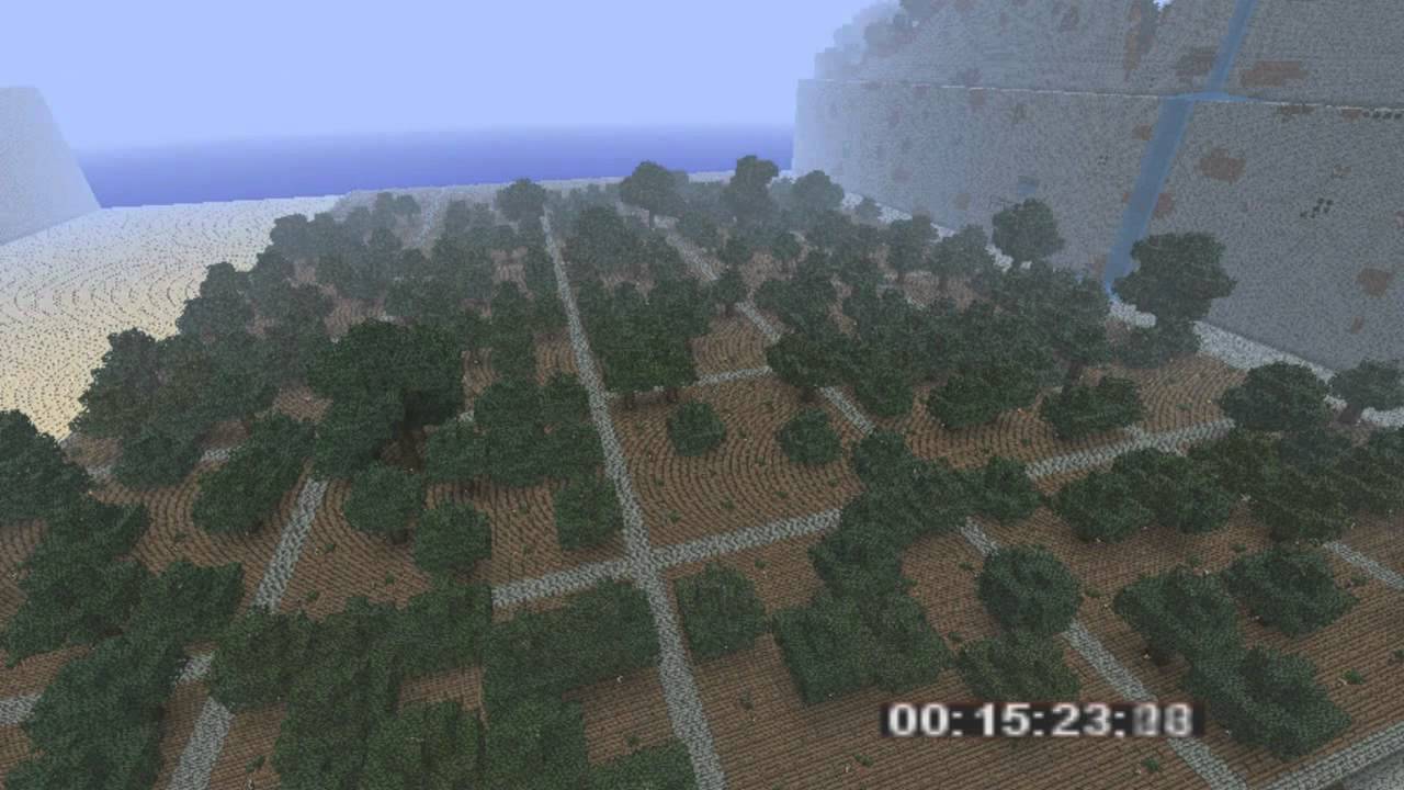 Minecraft Tree farm Growing 1000 saplings - Timelapse Biggest in ...