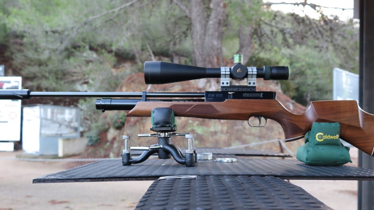 First attempt at bench rest with the HW100s PCP - YouTube