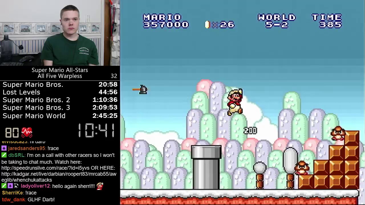 (2:42:37) Super Mario All-Stars - All Five Warpless speedrun *Former ...