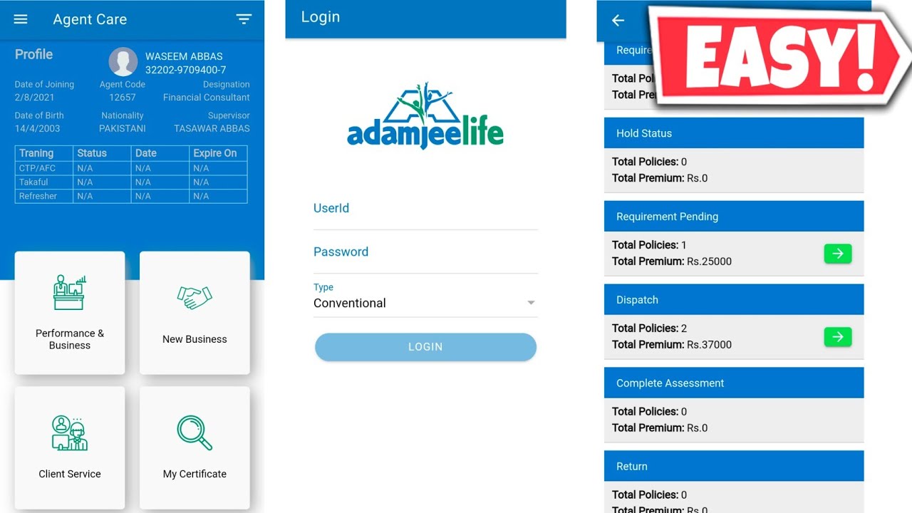 How to install and login adamjee life app for wokers full gauid|Adamjee ...