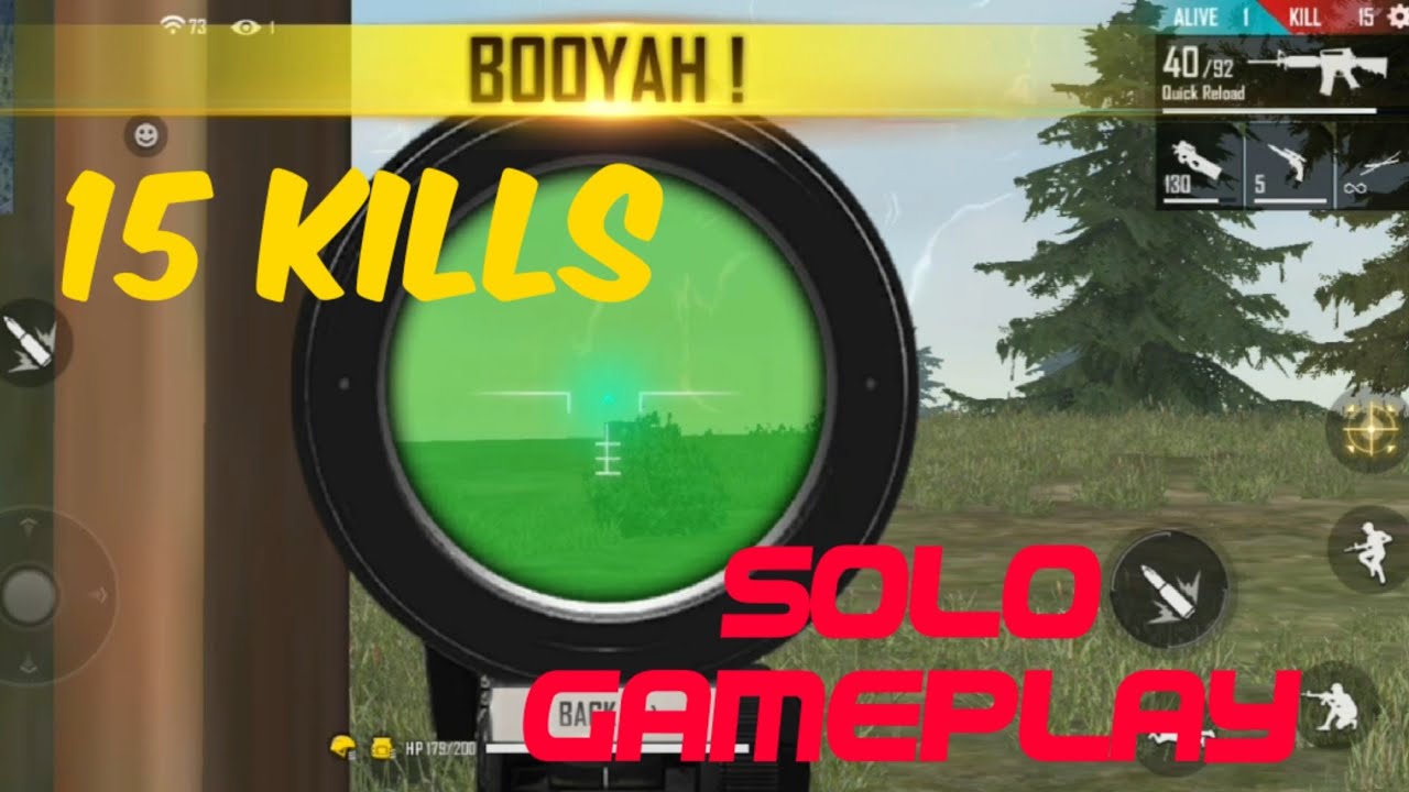 | FREE FIRE Gameplay | Playing first time free fire | Solo Gameplay ...