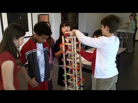 Kids Building a Big Tower with Construction Toy for Children - YouTube