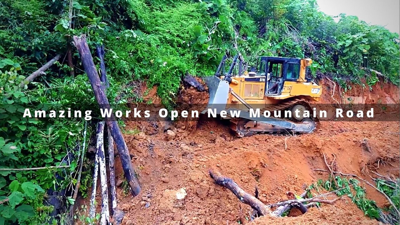 Dozer Road Construction on Steep Hill - YouTube