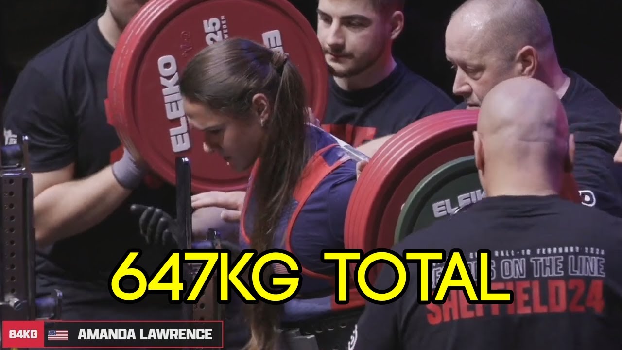 AMANDA LAWRENCE • 647KG TOTAL (WORLD RECORD) • 11th place Sheffield ...