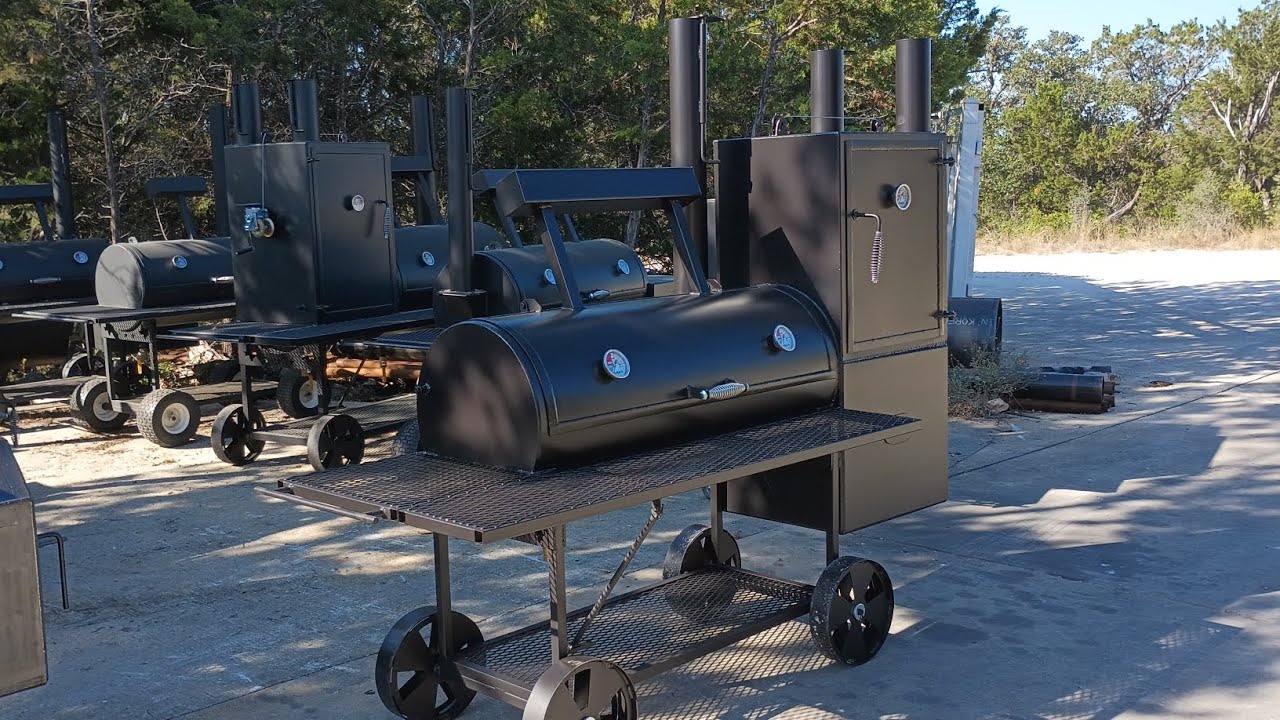 Backyard Smoker with Vertical Over Firebox by Matt's BBQ Pits LLC - YouTube