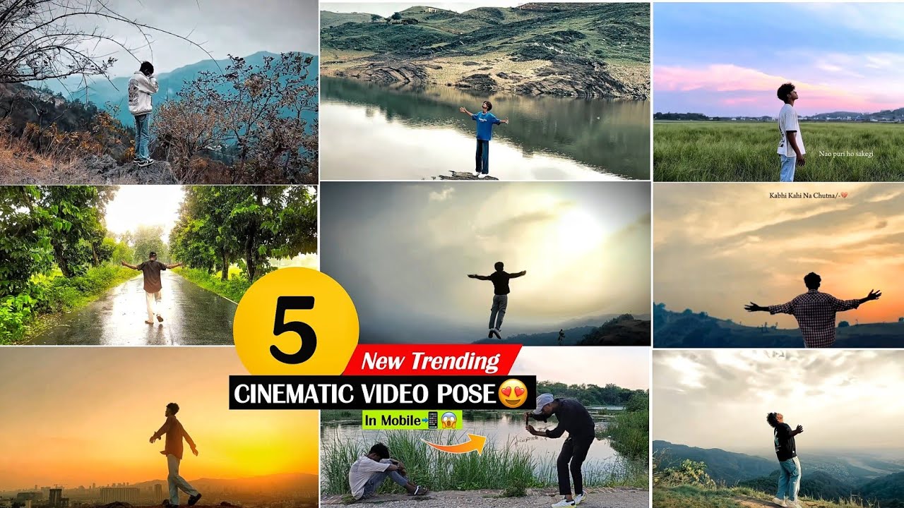 Trending Cinematic Video 5 Popular Pose in Mobile | How To Cinematic ...