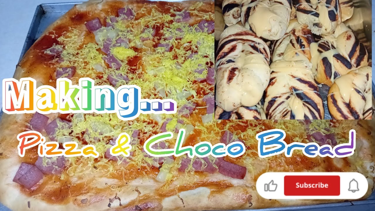Making Pizza and Choco Bread #bread #pizza - YouTube