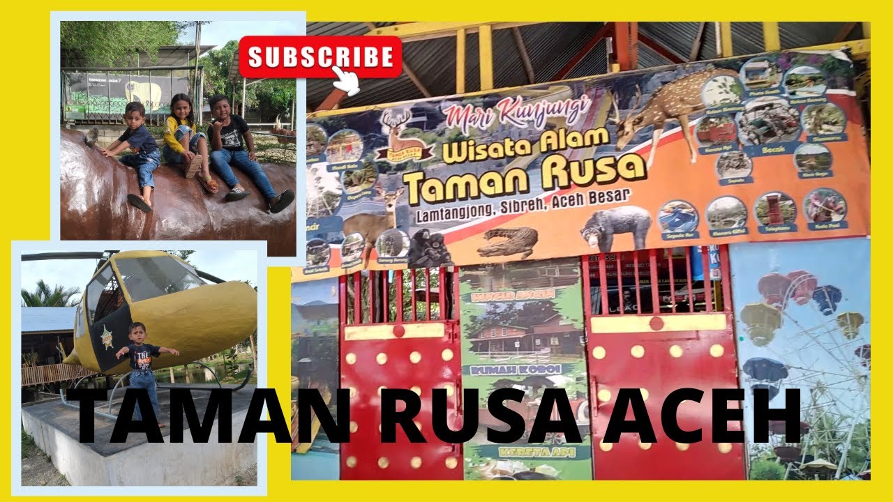 Taman rusa Aceh bisa berenang plus lihat kebun binatang || waterboom ...