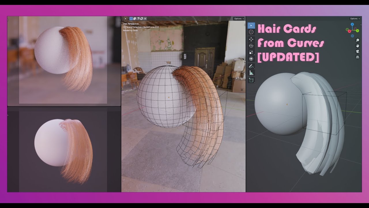Creating Hair Cards With Curves [Updated] [Use CC] - YouTube