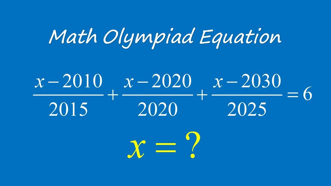 Math Olympiad Equation: How to Solve It Quickly - YouTube