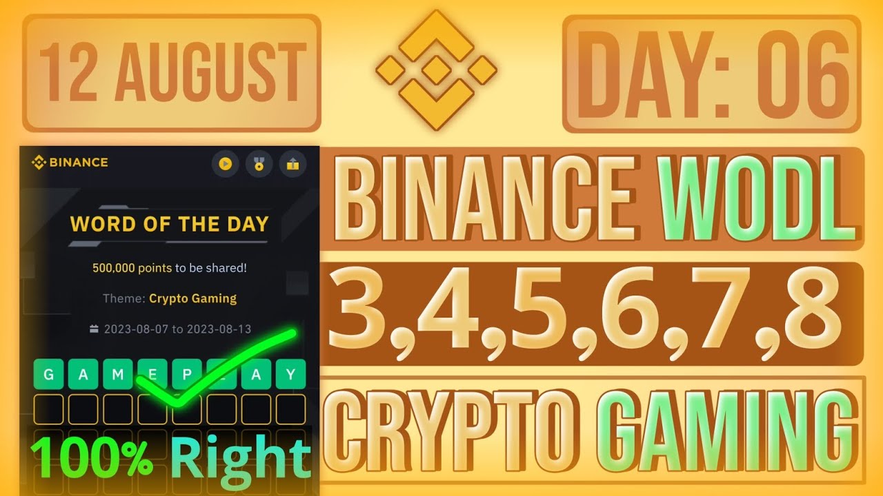 12 August Crypto WODL Answers | Binance Word of the day answer Today ...