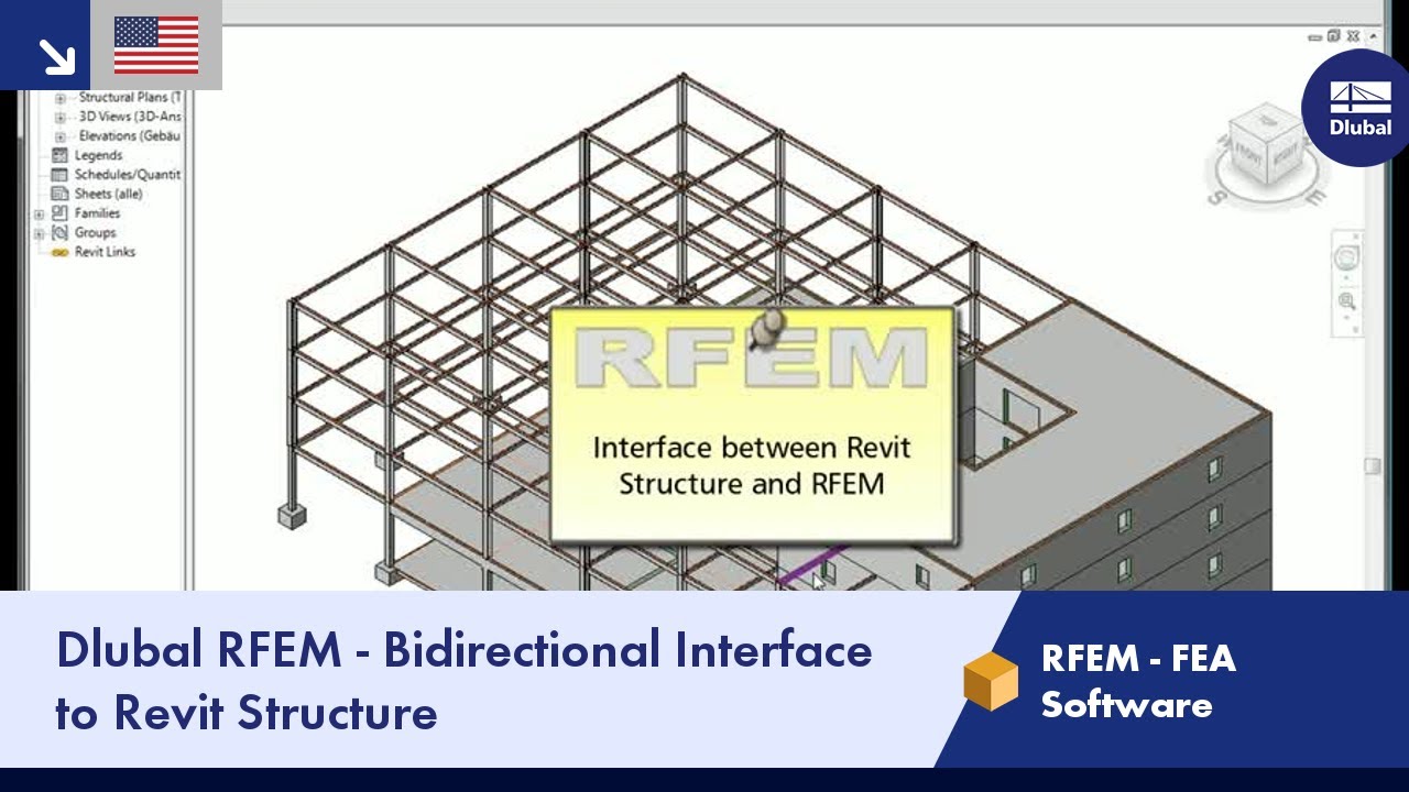 Dlubal RFEM - Bidirectional Interface to Revit Structure - YouTube