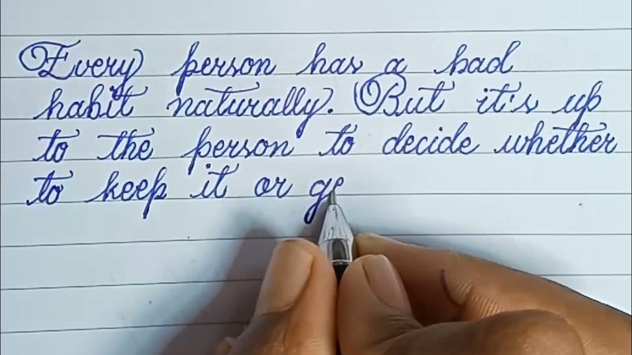 Cursive handwriting kaise likhen. How to write cursive handwriting ...