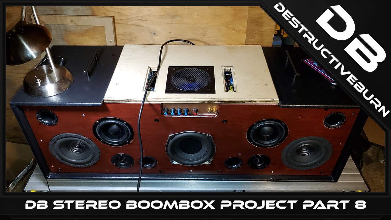 DIY Stereo Boombox Project 1 Part 8 - Box Building Part 2 - YouTube