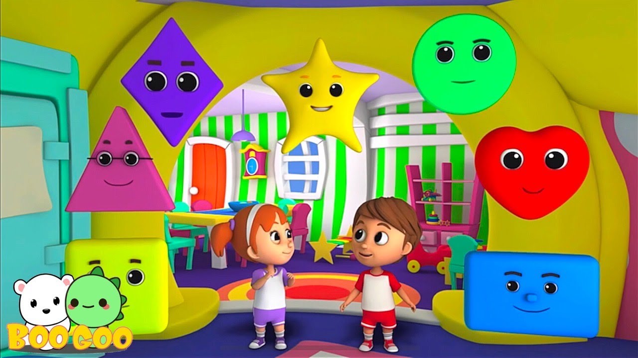 Shapes Song 🟦 🔴 🔶 | Boo Goo For Kids - Nursery Rhymes & Kids Songs ...