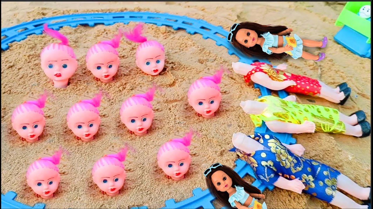 Barbie doll palay in the ground |barbie doll story, Helicoper,tractor ...