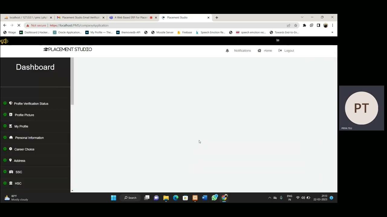 A Web Based ERP For Placement Management | PHP Project | JavaScript | JQuery | HTML | CSS. - YouTube
