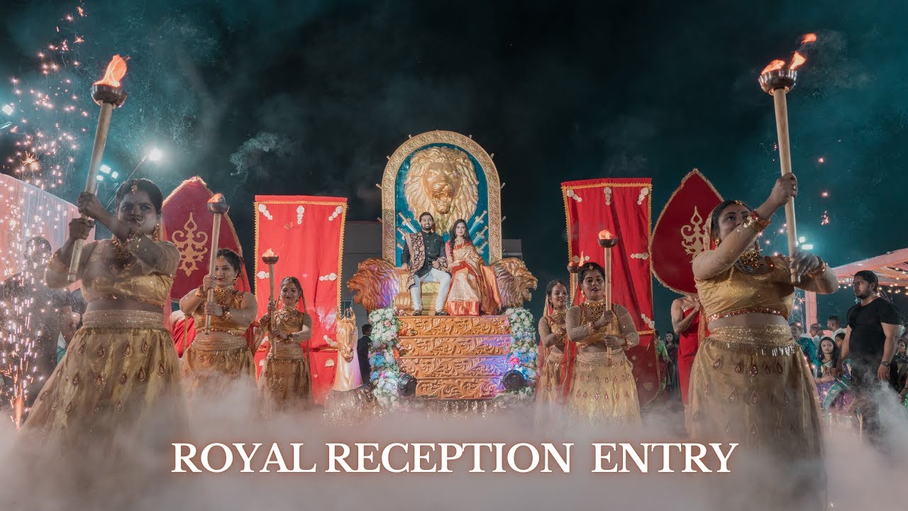 Royal Indian Wedding | Reception Entry | Aishwarya & Rishi | Creative ...