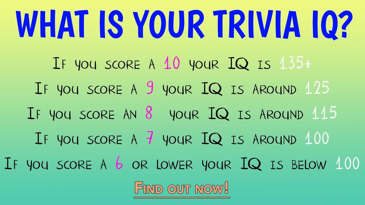 What is your trivia IQ - Find out now! - YouTube