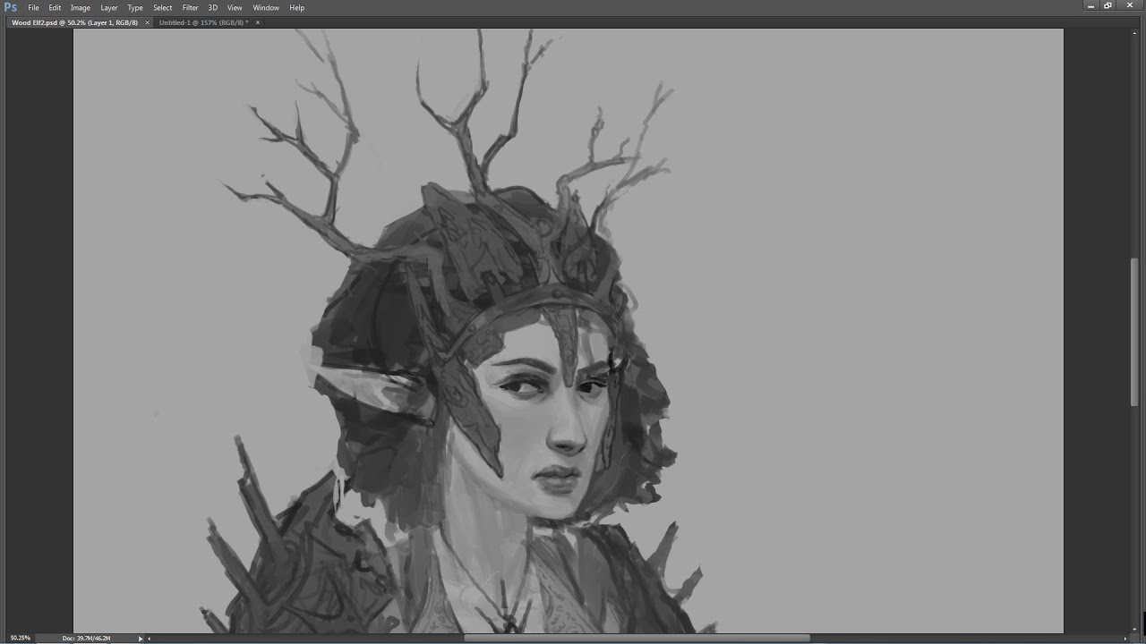 Caleb Cutler - Ardwynn Speed Painting Pt. 1 - YouTube