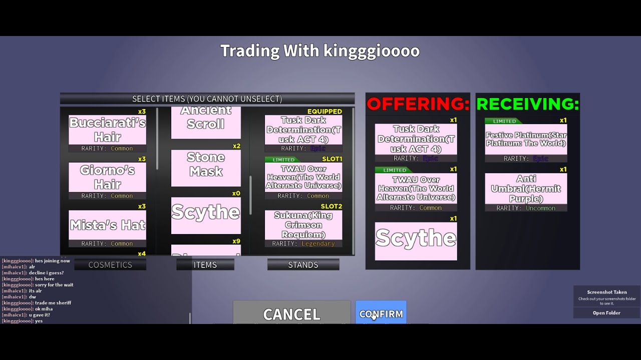 YBA Trading for fsptw, trying to get from boros to tyrant kc - YouTube