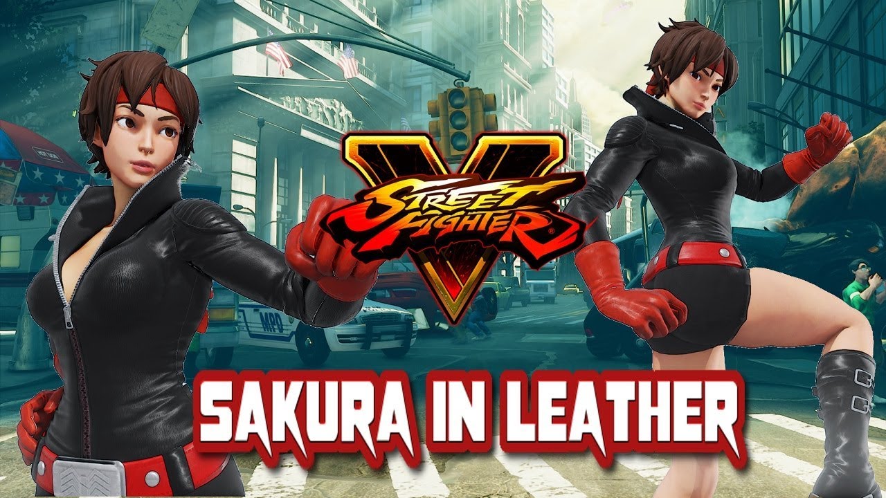 Street Fighter 5 mods Sakura in Leather - YouTube