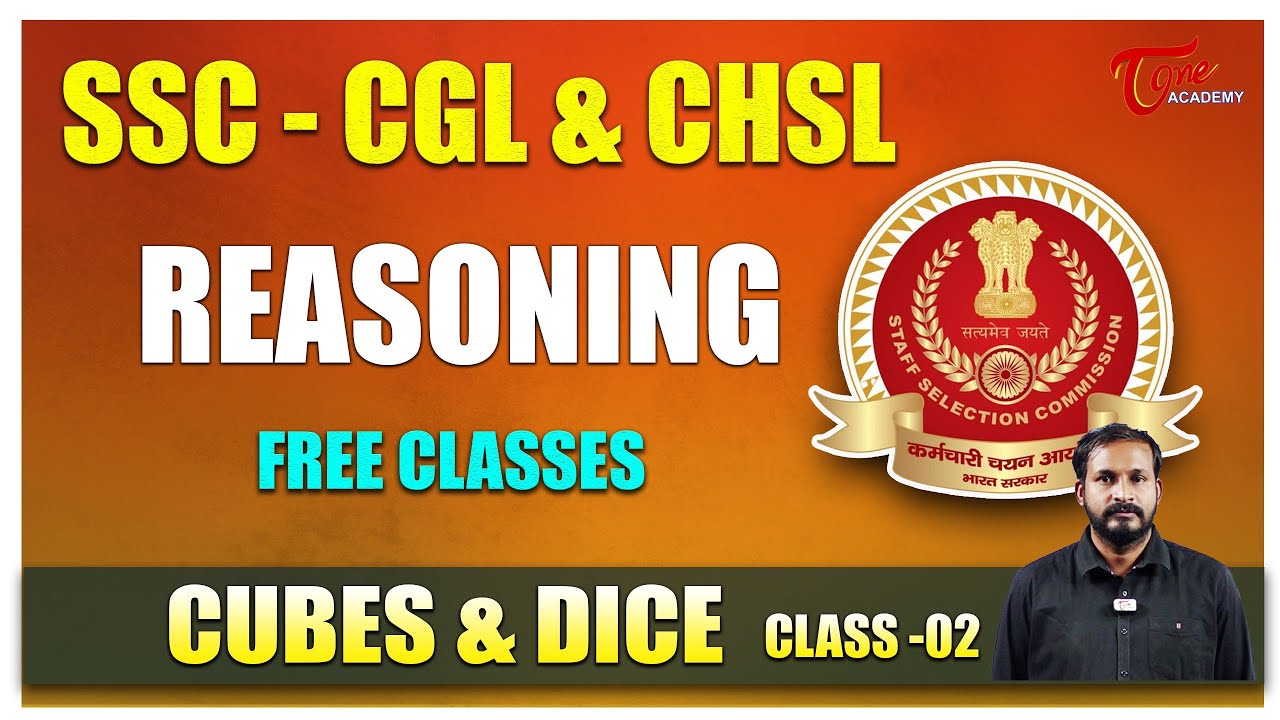 SSC CGL/CHSL Reasoning 2025 | Cubes & Dice | Class - 2 | Concept ...